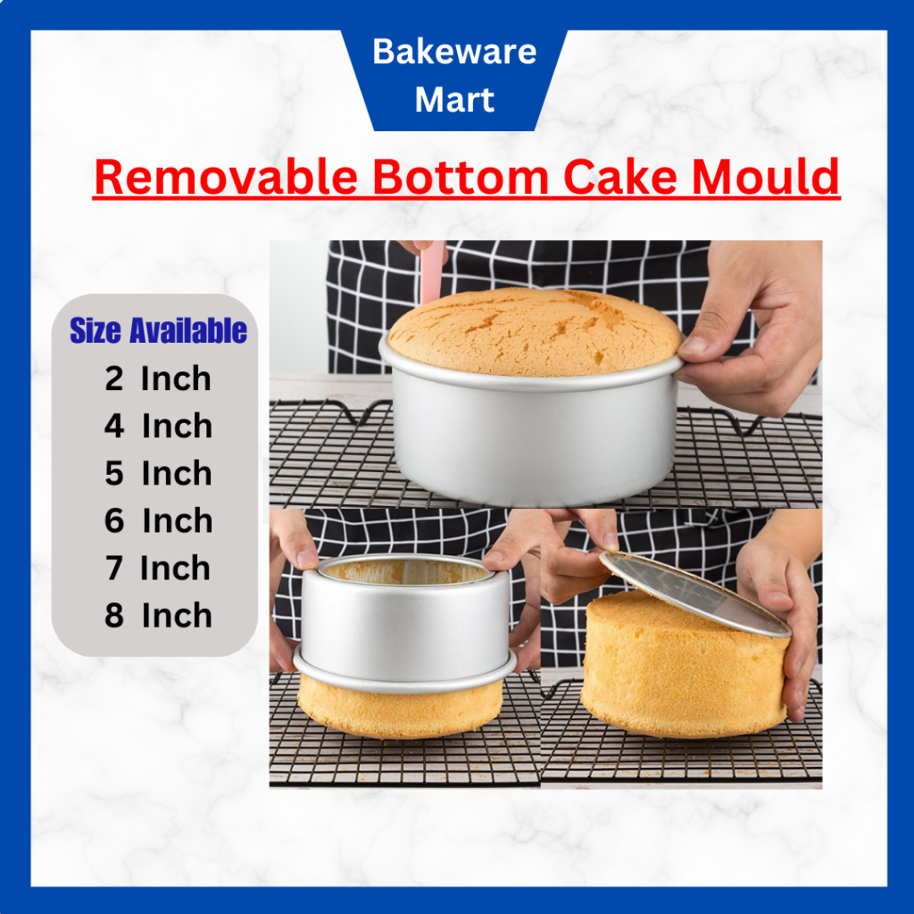 Cake mould loyang kek removable bottom baking pan aluminum alloy ...
