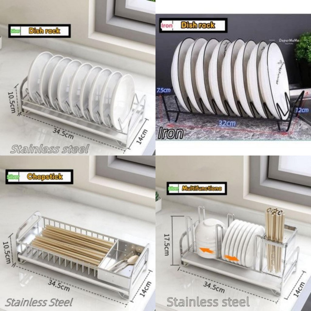 SPinRagganRak tainless steel Cabinet Kitchen Dish Storage Dish Rack ...
