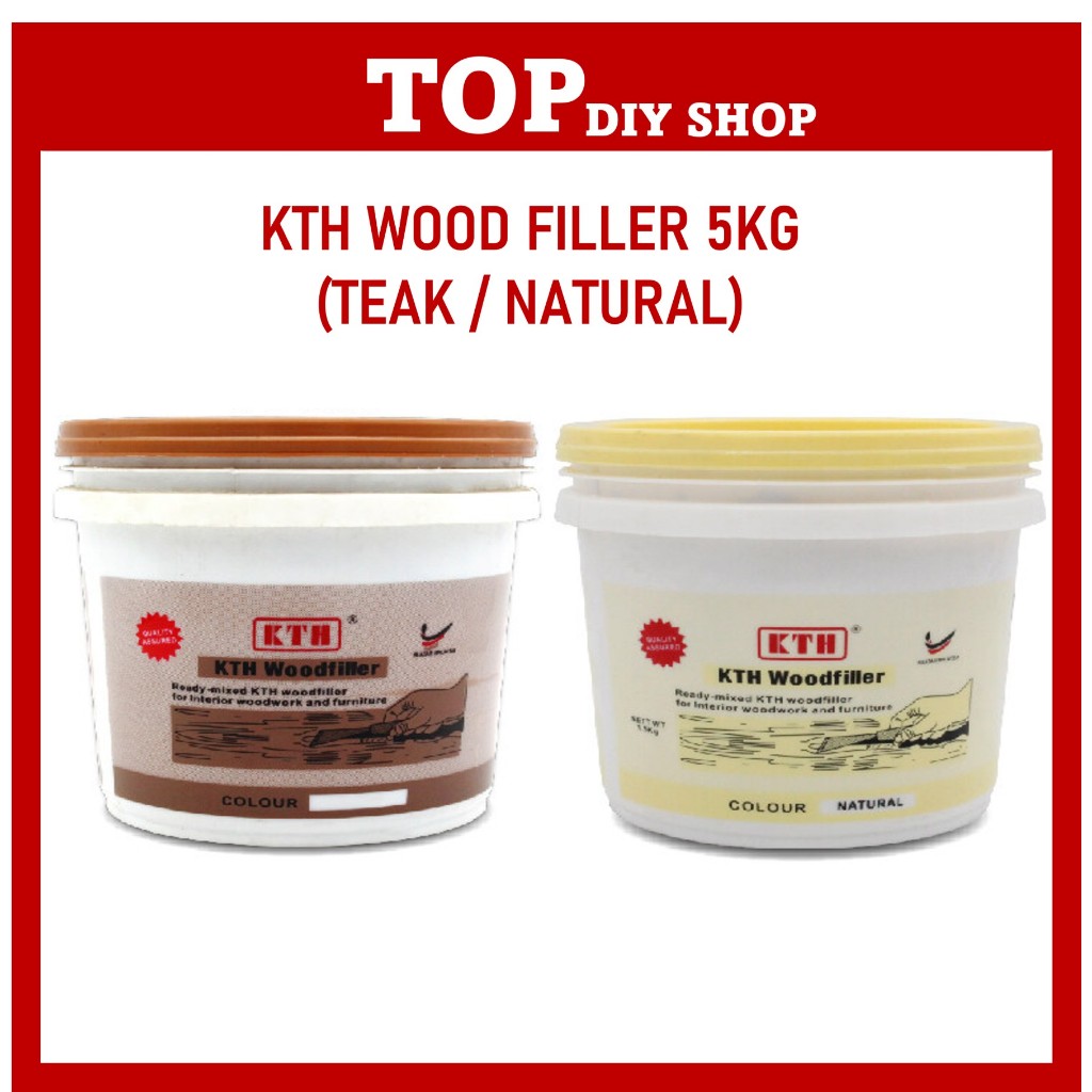 KTH Wood Filler 5kg Natural / Teak Kayu Papan Wall Wood Filler Putty ...
