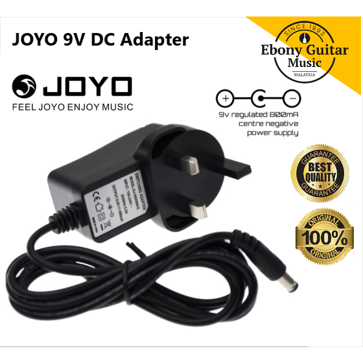 JOYO 1.5m 9V DC Adapter for Guitar Effects Pedal Power Adapter 9V 800mA ...