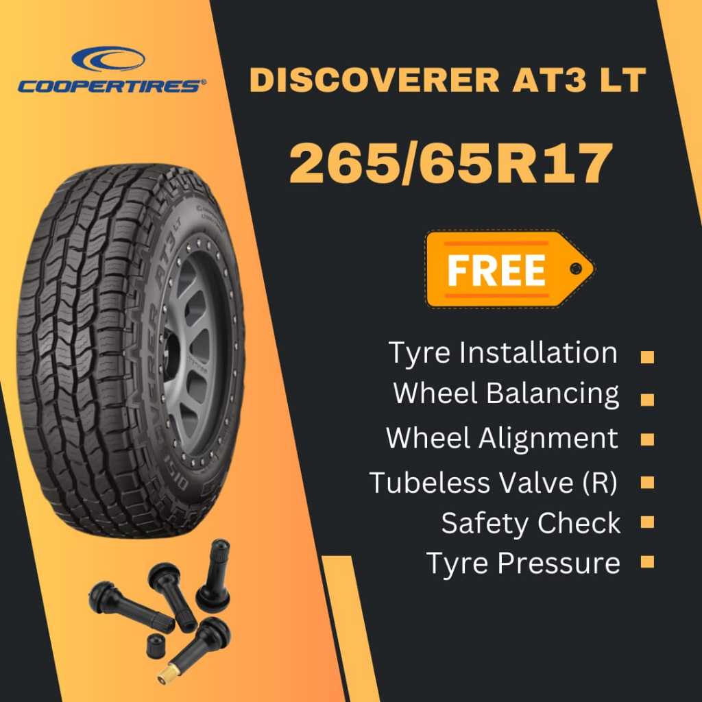 NEW TYRE 265/65R17 DISCOVERER AT3 LT COOPERTIRES (WITH INSTALLATION) | Shopee Malaysia