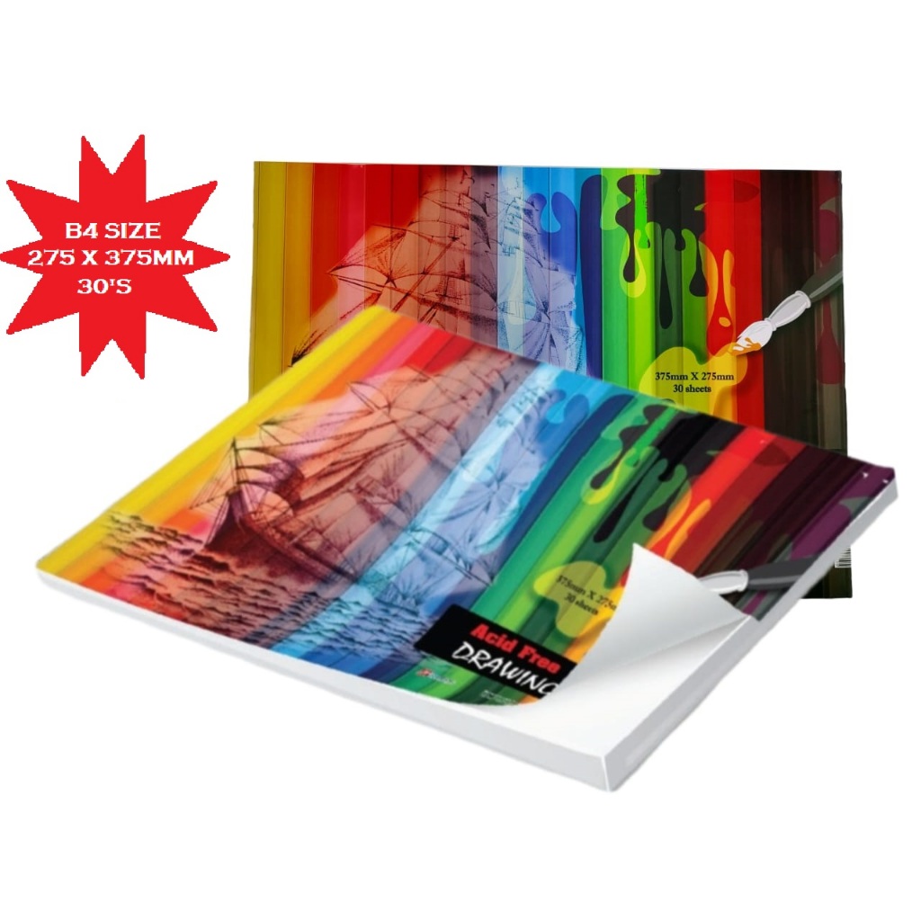 B4 DRAWING PAPER 135GSM 30'S 图画纸 (SFI1354-30) | Shopee Malaysia