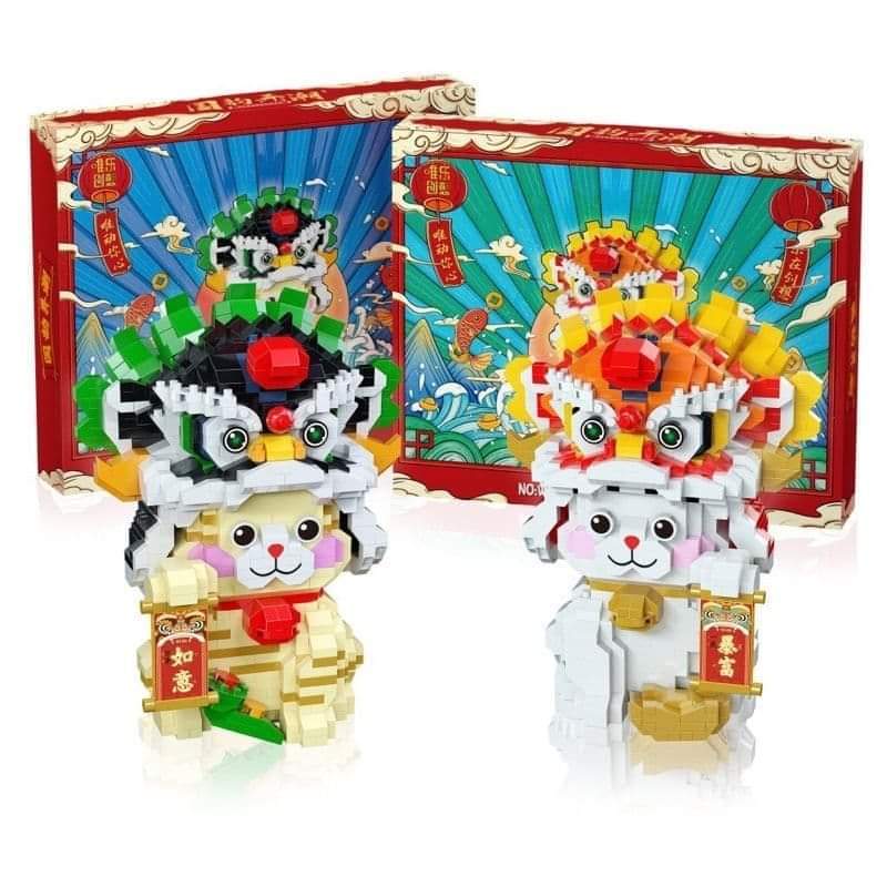 Nano LEGO Blocks Lion Dance Cat Toys Gifts Happy New Year Building ...