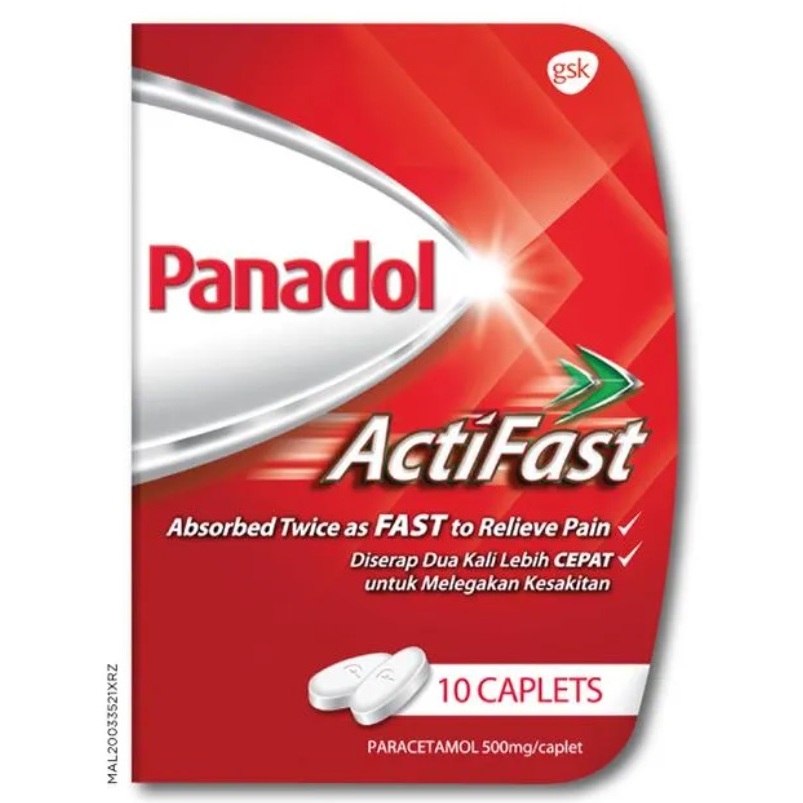 Panadol Actifast Tablet paracetamol 500mg Panadol (untuk deman selsema ...