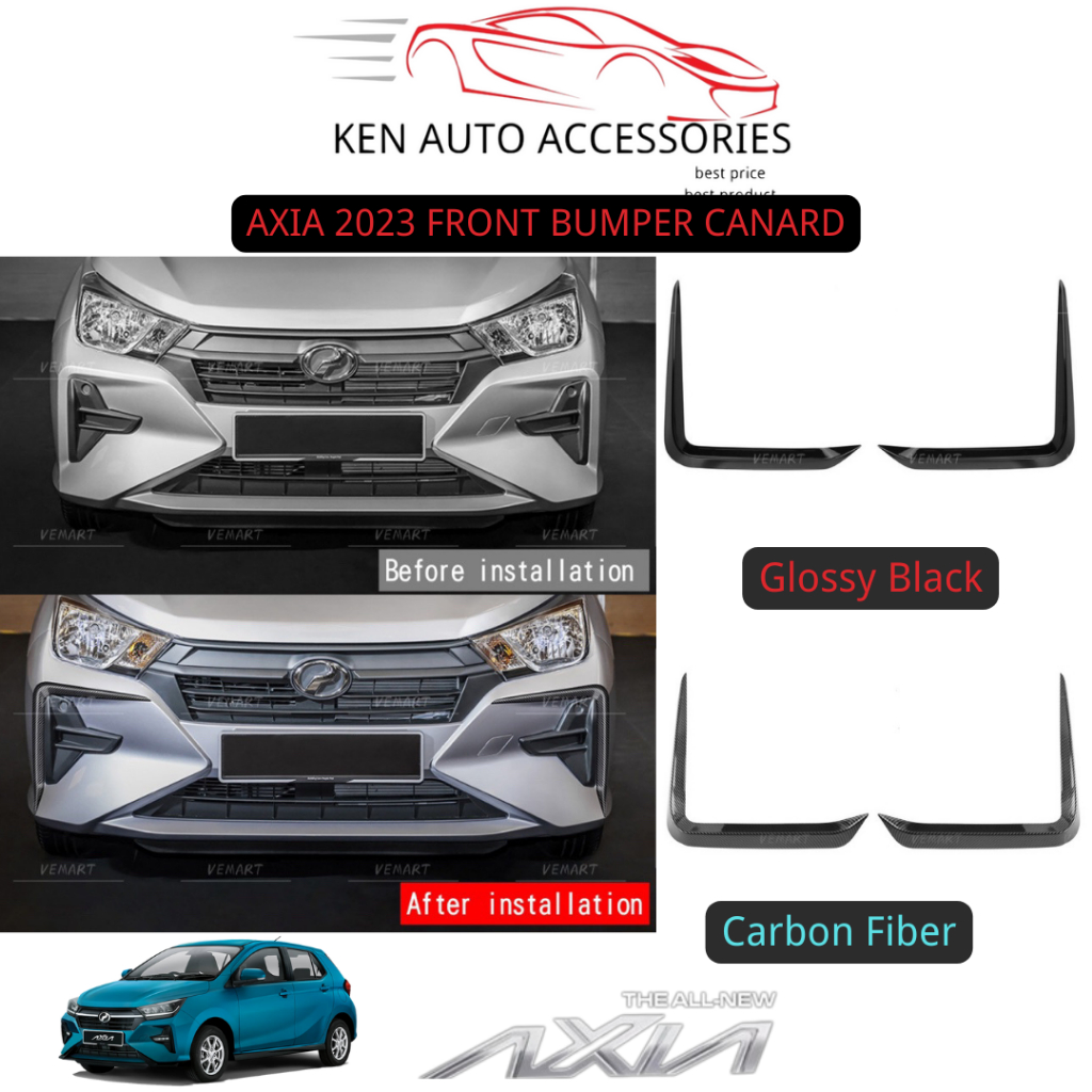 AXIA 2023-2024 BARU NEW FRONT BUMPER CANARD COVER/ CARBON FIBER CANARD ...
