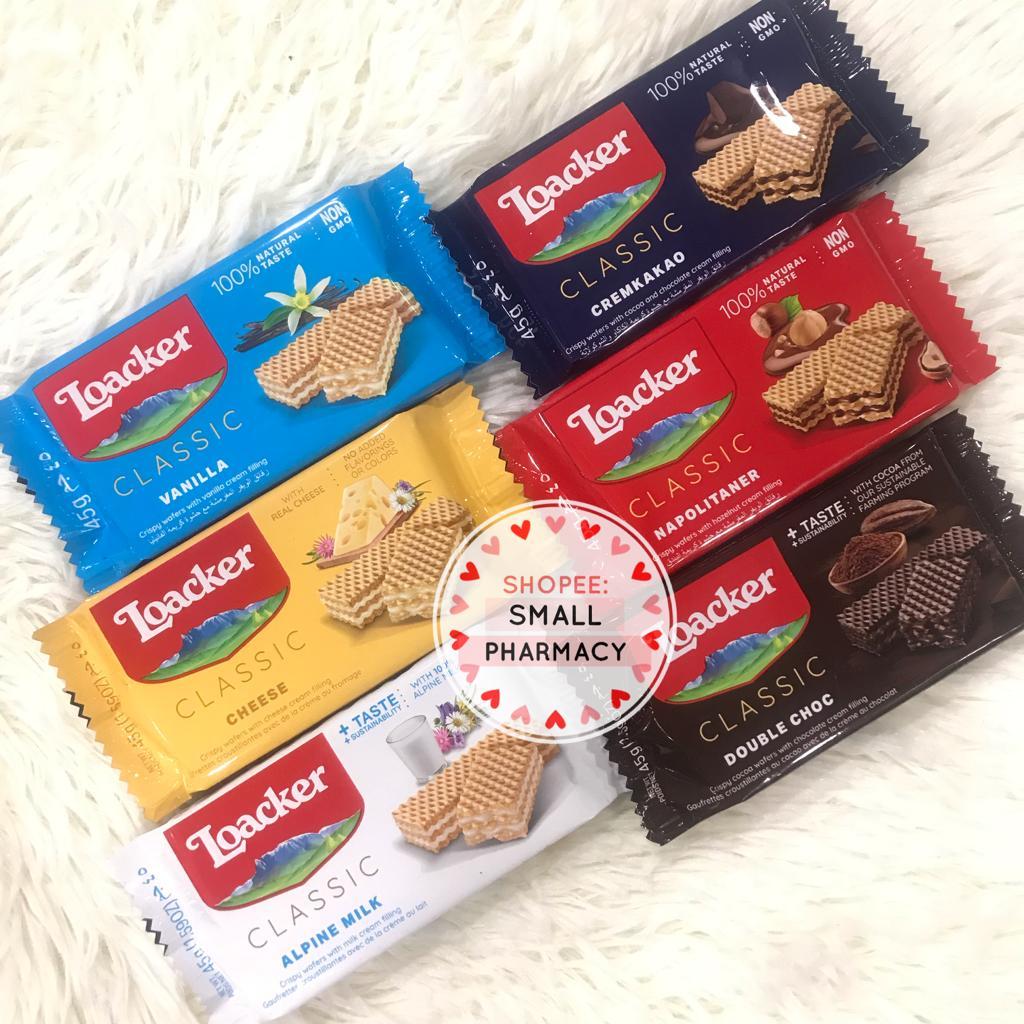 Loacker 100% Classic Natural Taste NON GMO Crispy Wafers Range 45g ...