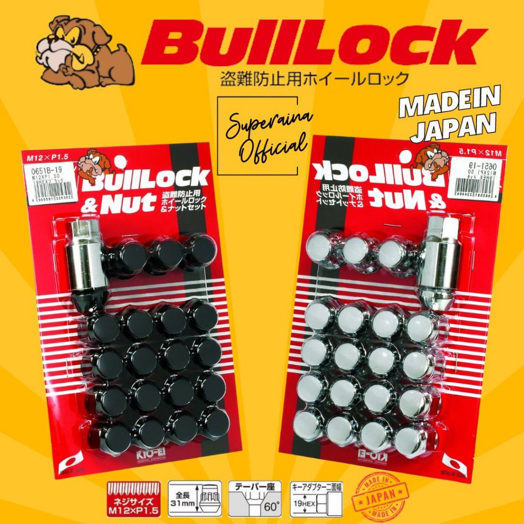 [Made in Japan] Kyo-Ei BullLock Anti-Theft Lock & Nut Proton Perodua ...
