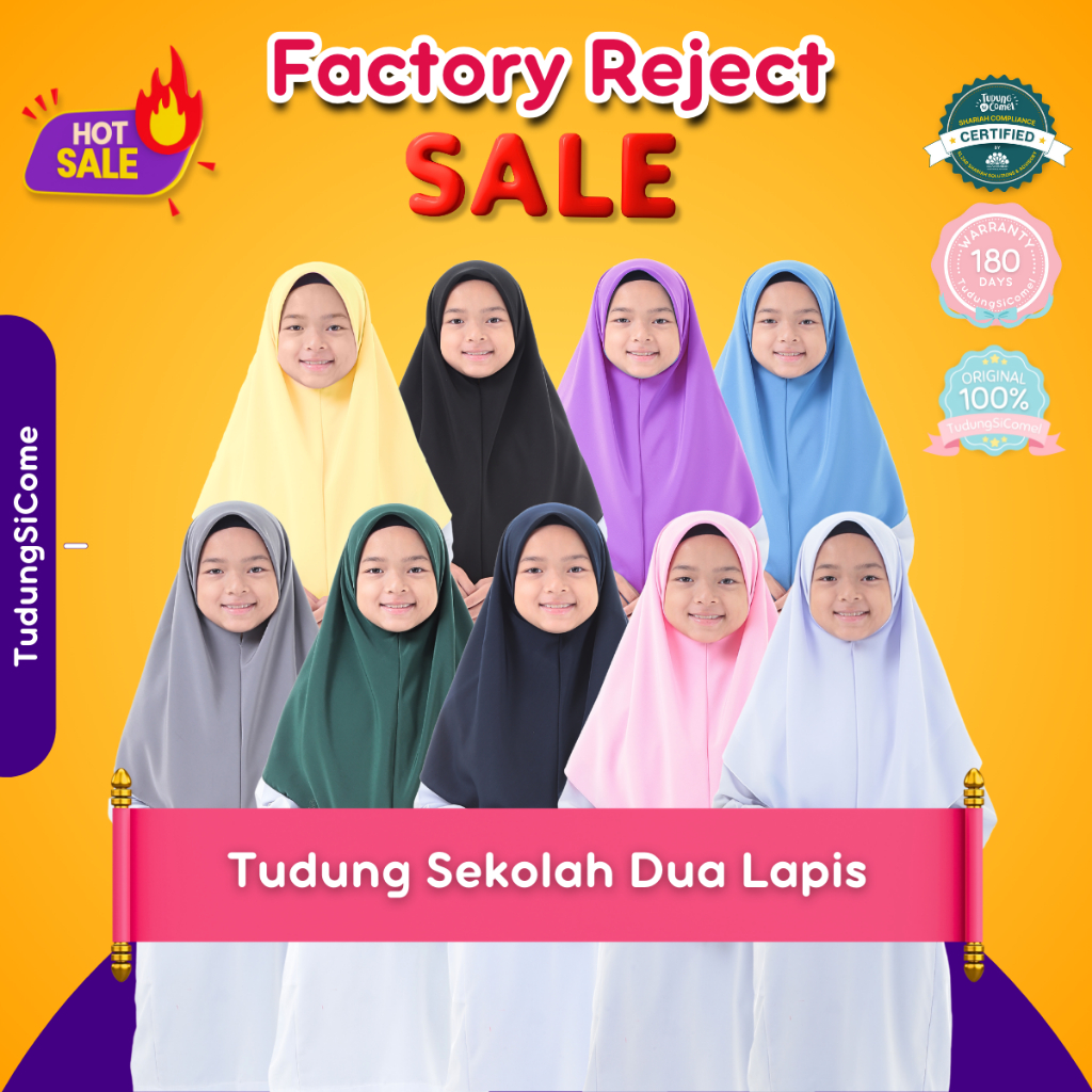 [ORIGINAL TSC] Tudung Sekolah Dua Lapis Reject Minor Reject | Shopee ...
