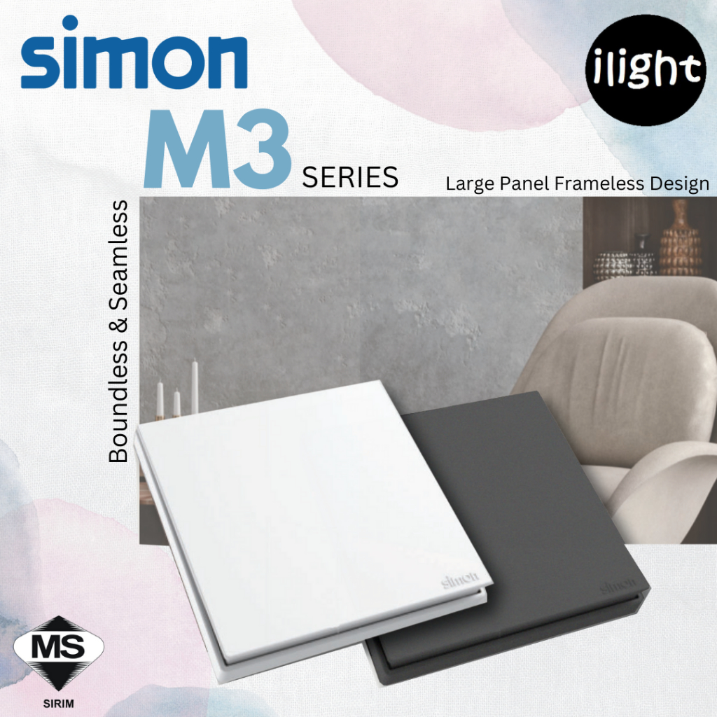 SIMON M3 SERIES (MATT WHITE) SWITCHES AND SOCKETS OUTLET 1 GANG 2 GANG ...