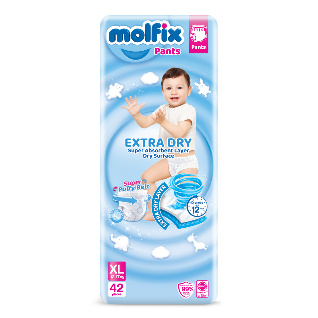[CASHBACK 10%] MOLFIX EXTRA DRY PANTS DIAPERS (lampin pakai buang/baby ...