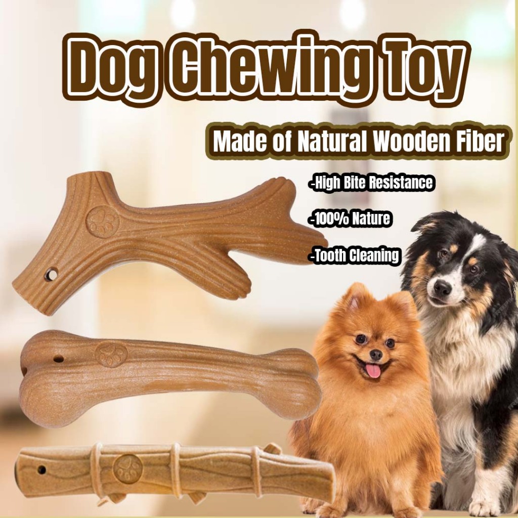 [1D Ships] Wooden Dog Chewing Toy Wood Fiber Dog Chewing Bone Antlers ...