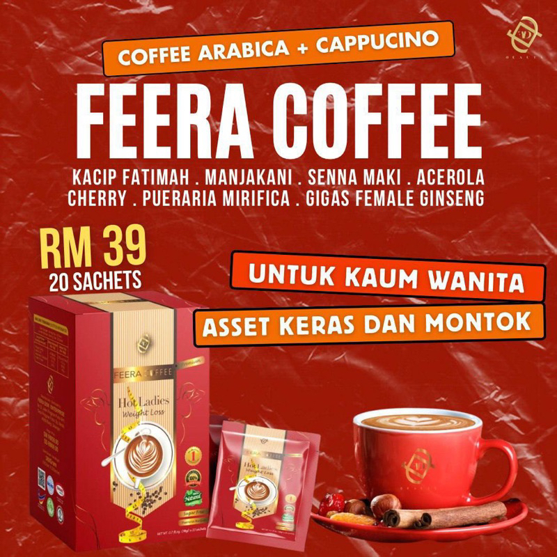 FEERA COFFEE 💯 ORIGINAL HQ free 1 sachet mocha feera | Shopee Malaysia