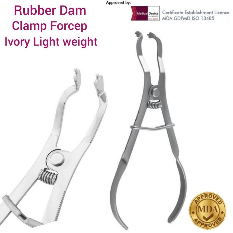 Dental Rubber Dam Clamp Forceps Ivory light weight Stainless Steel Gigi ...