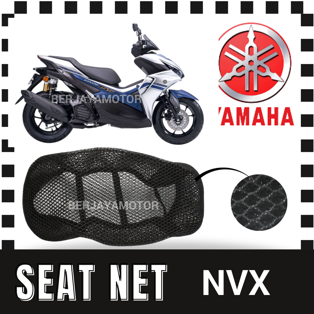 YAMAHA MOTOR SEAT NET NVX BLACK HITAM JARING SARUNG KUSYEN SEAT COVER ...