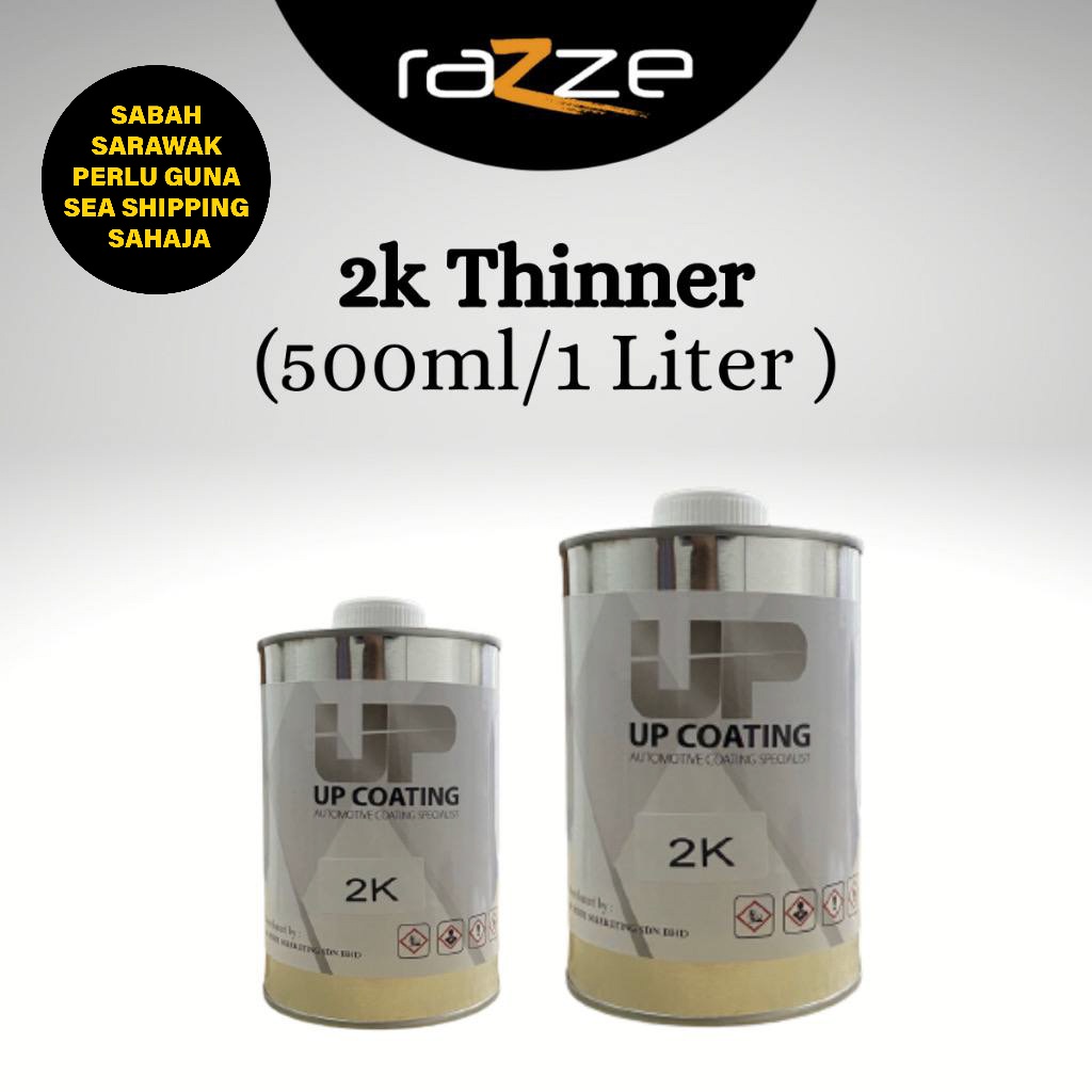 UP Coating 2k Thinner /500ml /1 Liter/Mix Car Paint and Clearcoat /High Quality | Shopee Malaysia