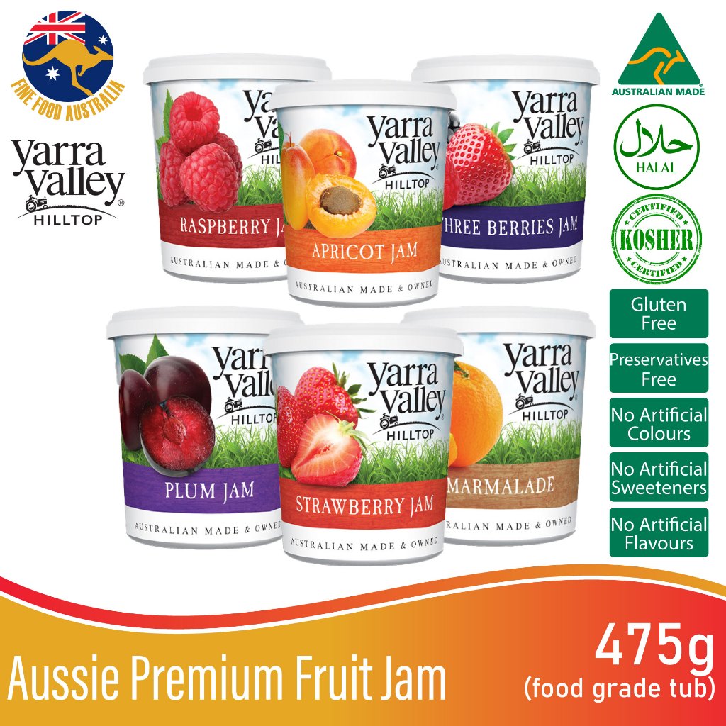 Australia's Yarra Valley Hilltop Fruit Jam 475g - Authentic Australian ...