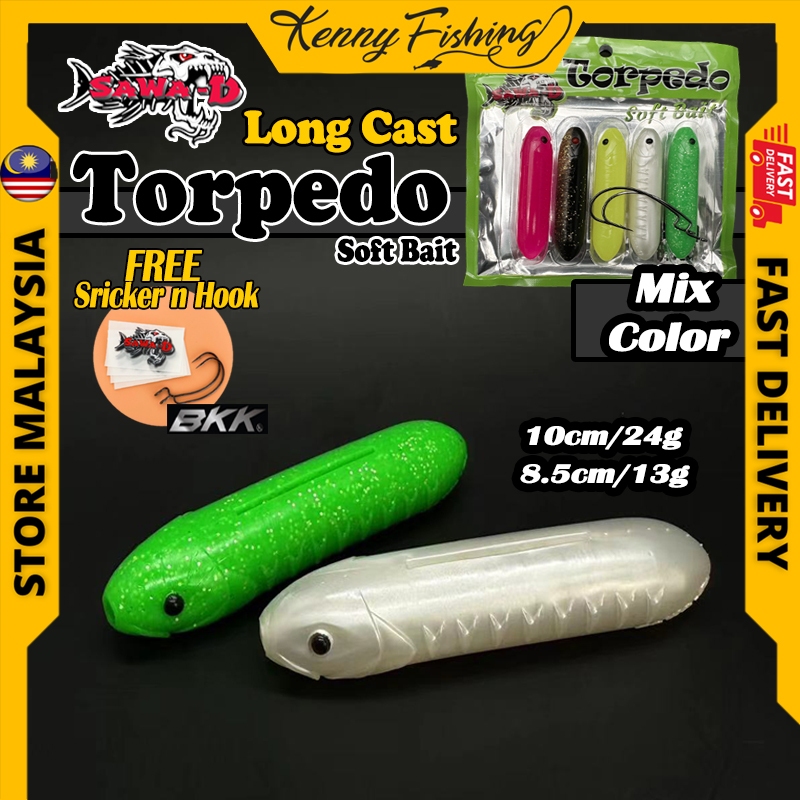 Sawa D TORPEDO Soft Plastic Pencil Sawa-D 10CM / 8.5CM 24g / 13g Free ...