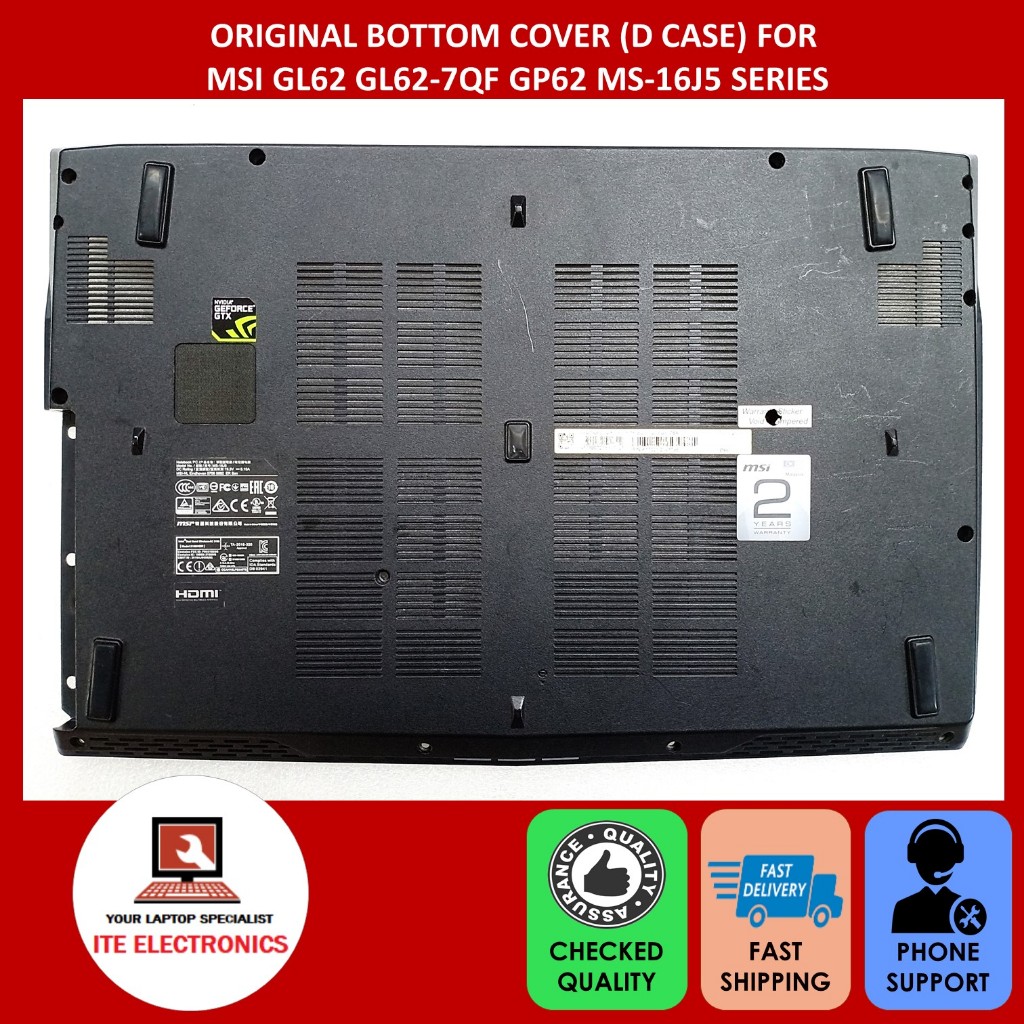 ORIGINAL MSI GL62 GL62M GL62VR GP62 GP62M GF62 GV62 7RC 7RD MS-16J5 MS-16J9 LAPTOP TOP COVER ...