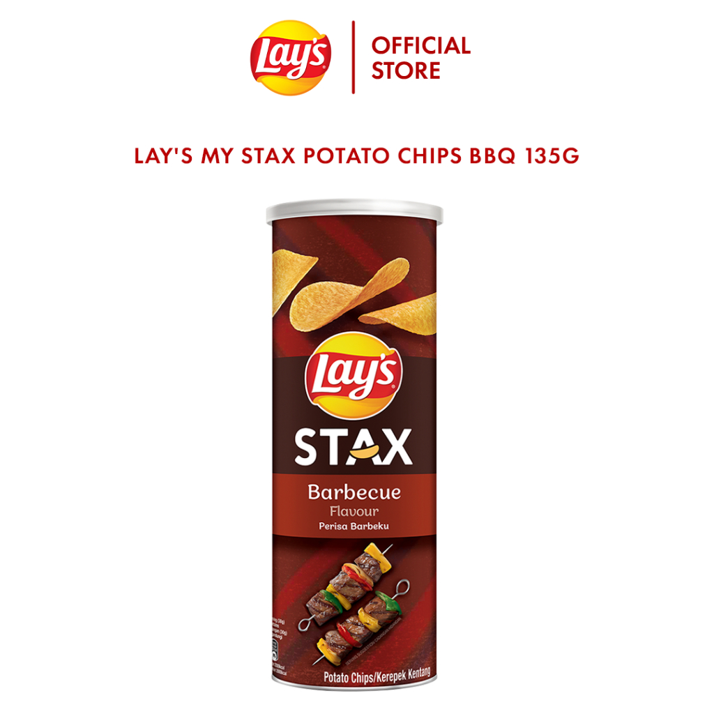 Lay's MY Stax Potato Chips - BBQ (135g) | Shopee Malaysia
