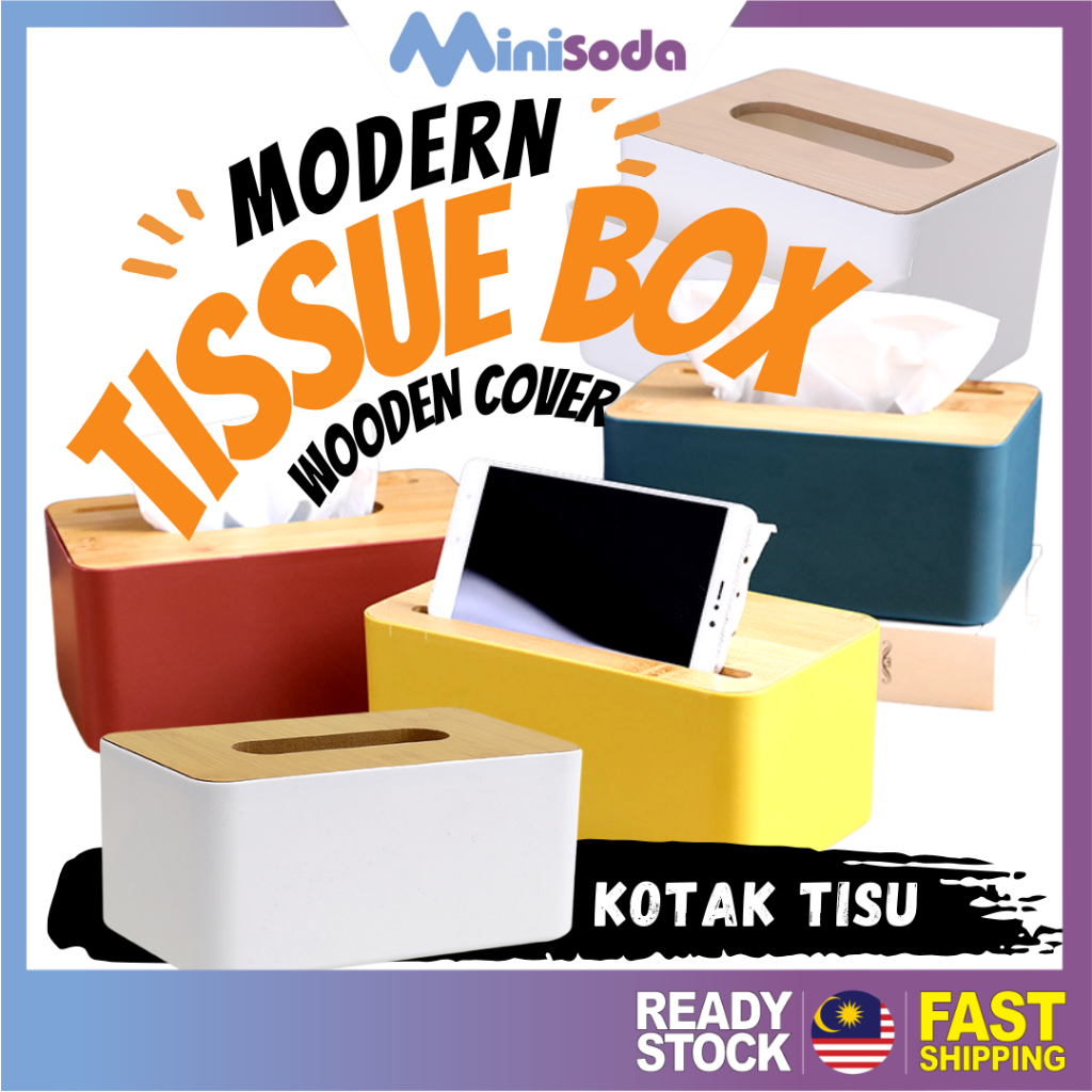 Tissue Box Oak Wood Nordic Muji Bamboo Toilet Paper Box Car Tissue ...