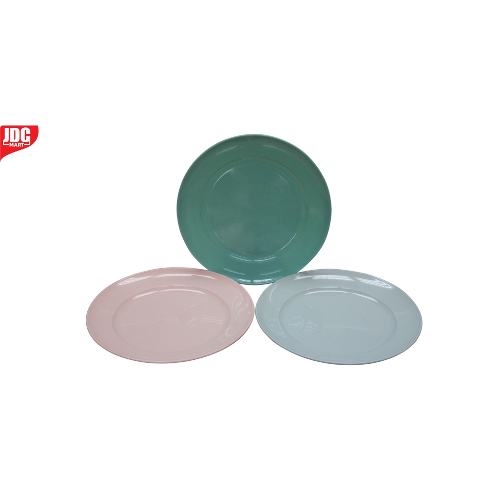 MURAH JDC Plastic Flat Plate 10 Inch (Set 6 pcs) / Piring Makan Rata ...