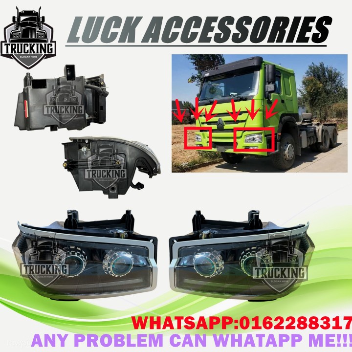 HOWO 371 HEAD LAMP FULL LED SET | Shopee Malaysia