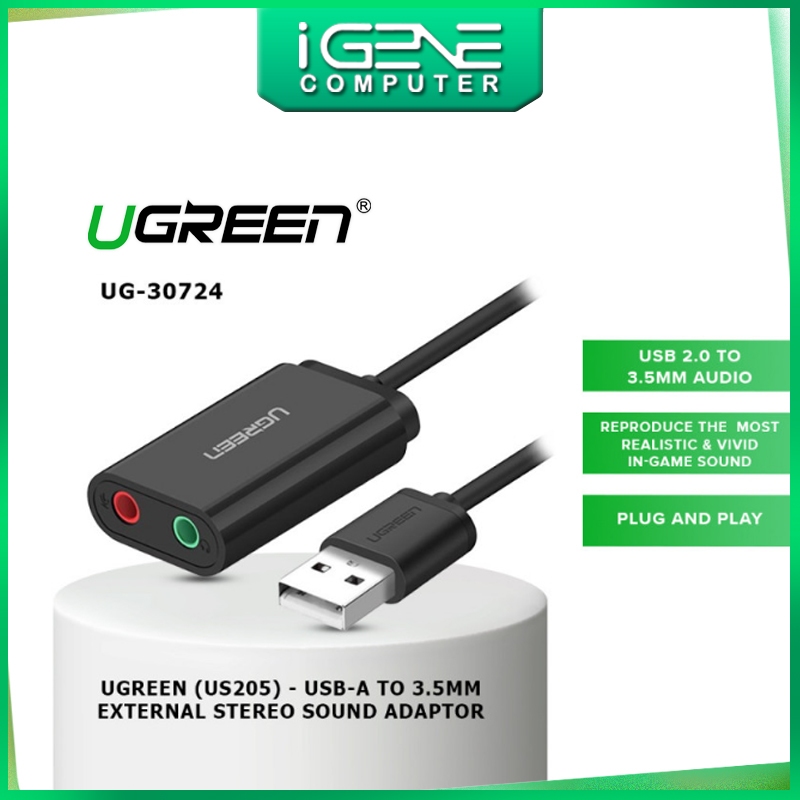 UGREEN 30724 USB 2.0 STEREO SOUND ADAPTER | Shopee Malaysia