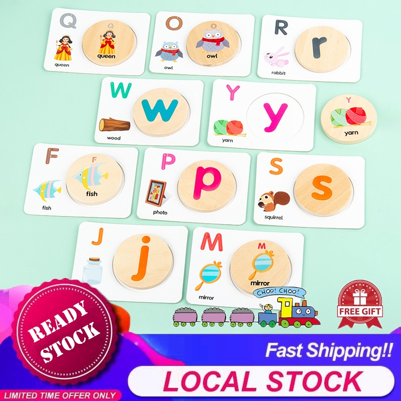[Choo Choo Toy] Alphabet Cards Letters Matching Cognition Puzzle ...
