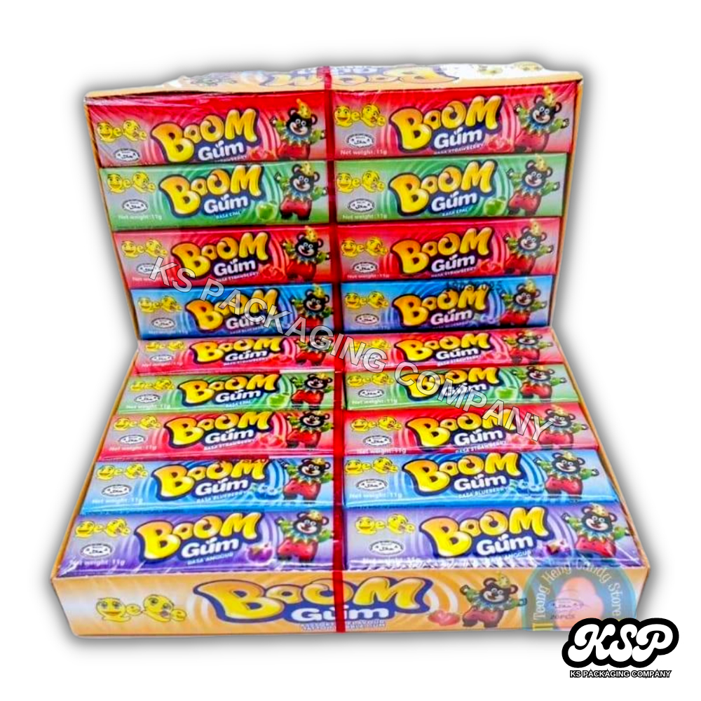 11g x 20pcs QeQe Tattoo Boom Bubble Gum Assorted Flavours Halal | Shopee Malaysia