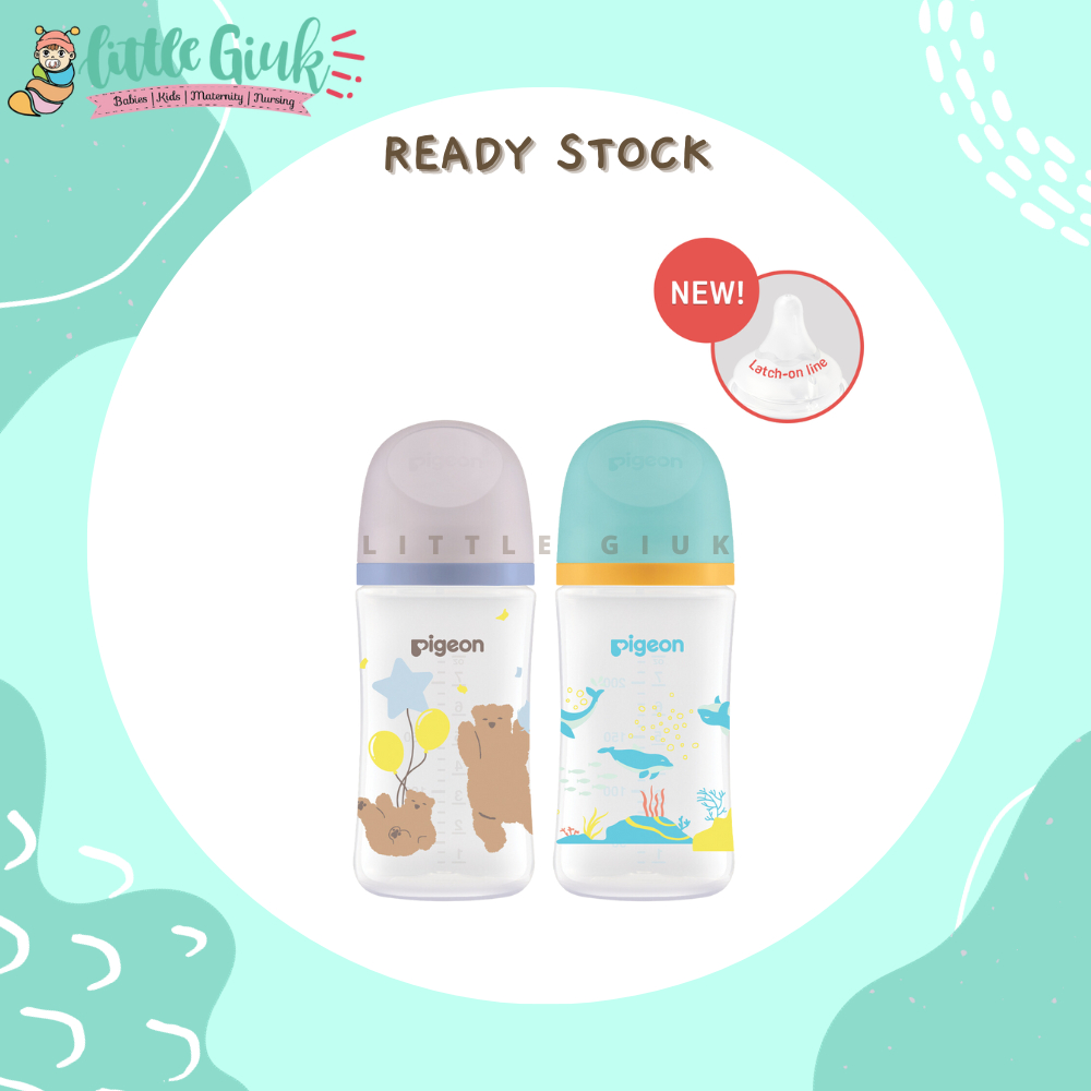 Pigeon SofTouch™ Wide Neck PP Nursing Bottle 240ml | Shopee Malaysia