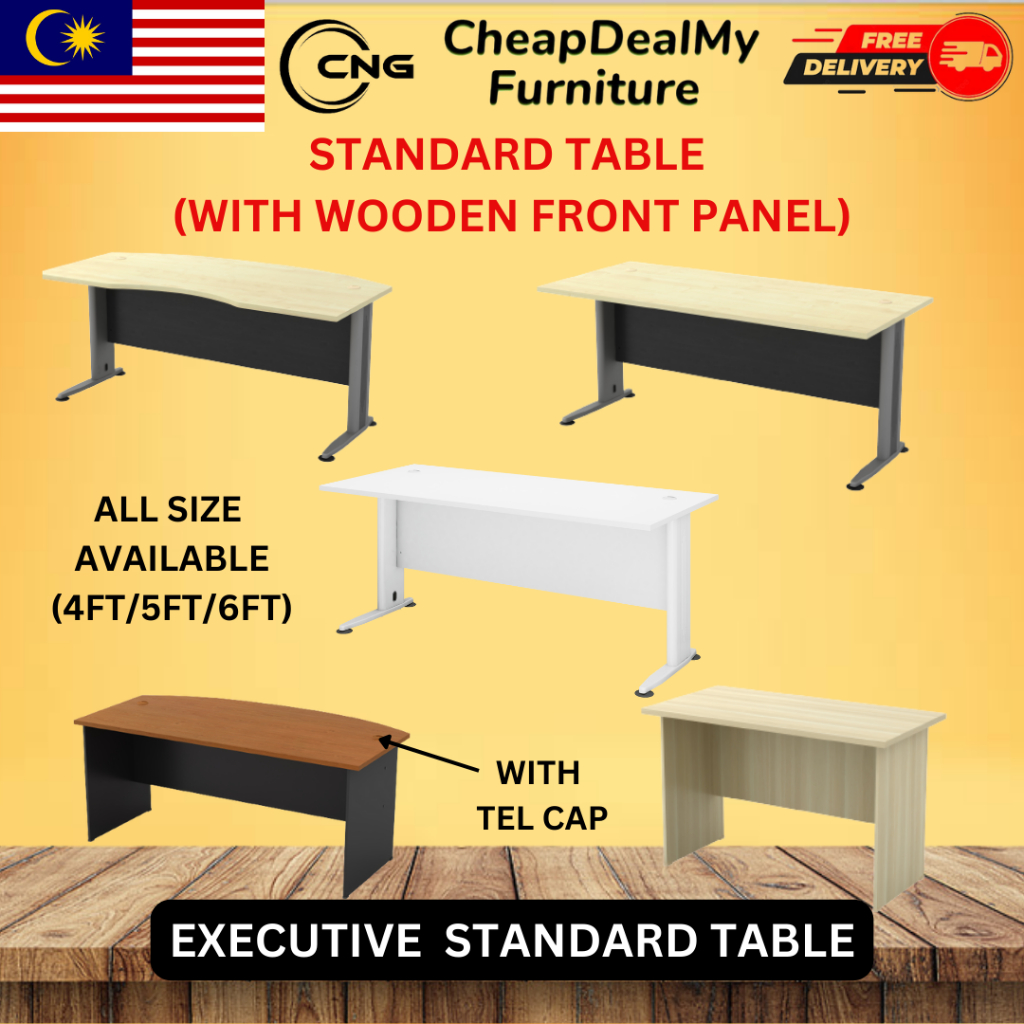 CheapDeal Executive Standard Table With WOODEN Front Panel | Office ...