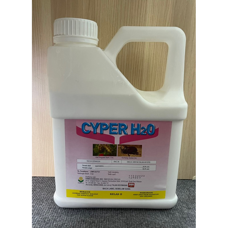 cyper H20 /4L/ farmcochem/ cypermethrin20%/ racun serangga | Shopee ...