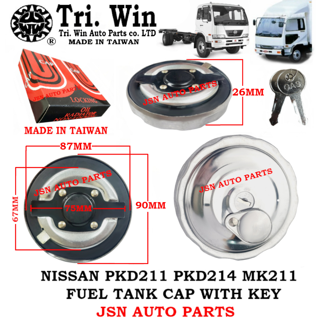 FUEL TANK CAP WITH KEY NISSAN UD PKD211 PKD214 MK211 TRUCK USE 100% ...