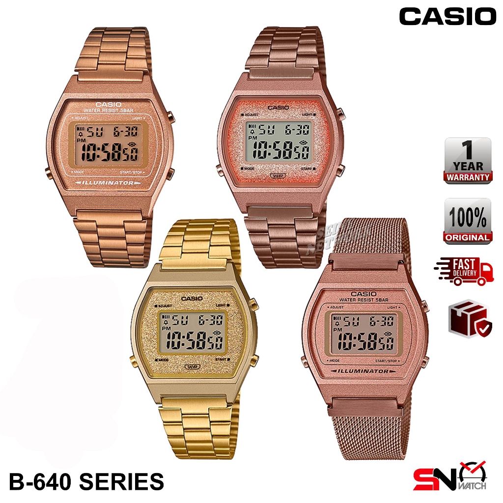 Casio Vintage B640 Seires Ladies Digital Watch B640WB B640WC B640WD ...