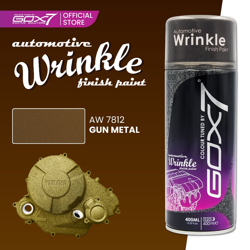 Gox7 Automotive Wrinkle Finish Paint AW7812 Gun Metal 400ml Aerosol ...