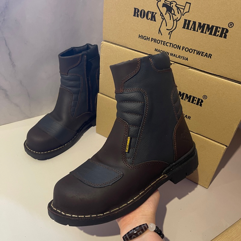 ROCK HAMMER NEW DESIGN 2023/LEATHER SAFETY BOOTS/Kasut Keselamatan ...