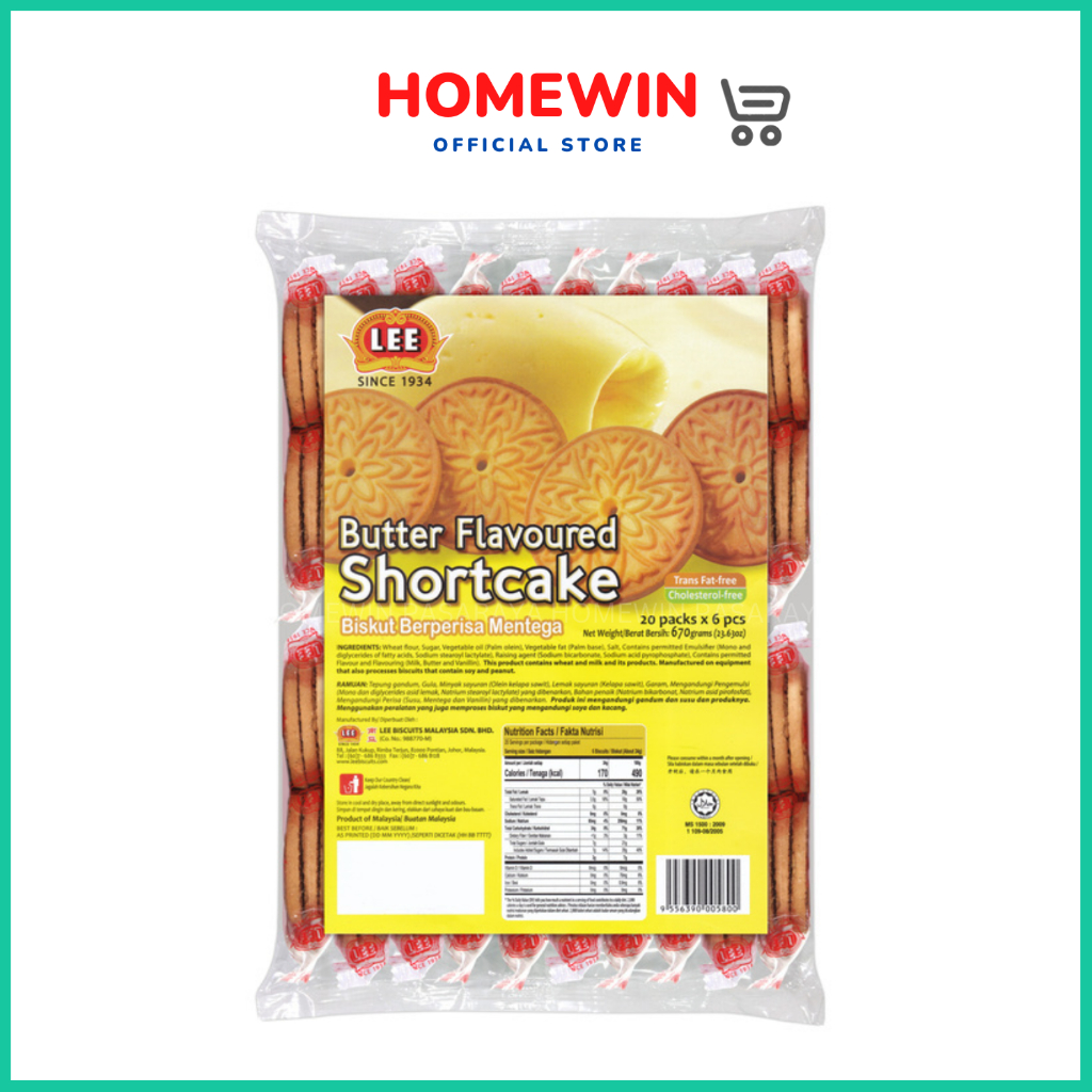 Lee Biscuits Butter Shortcake (33.5g x 20 Packs) | Shopee Malaysia