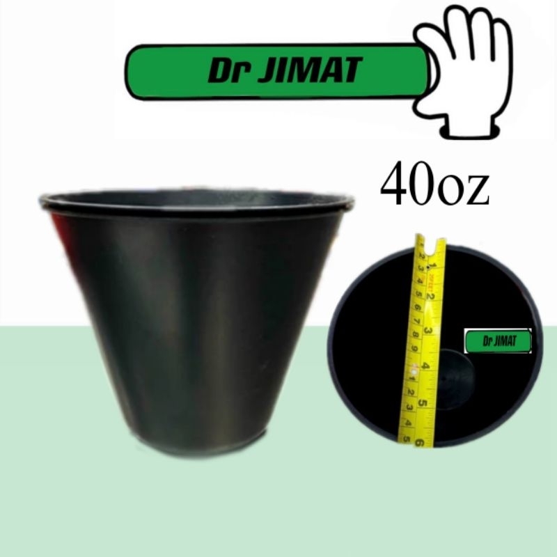 Rubber tapper plastic cup 40oz |collector mug / cawan susu getah ...