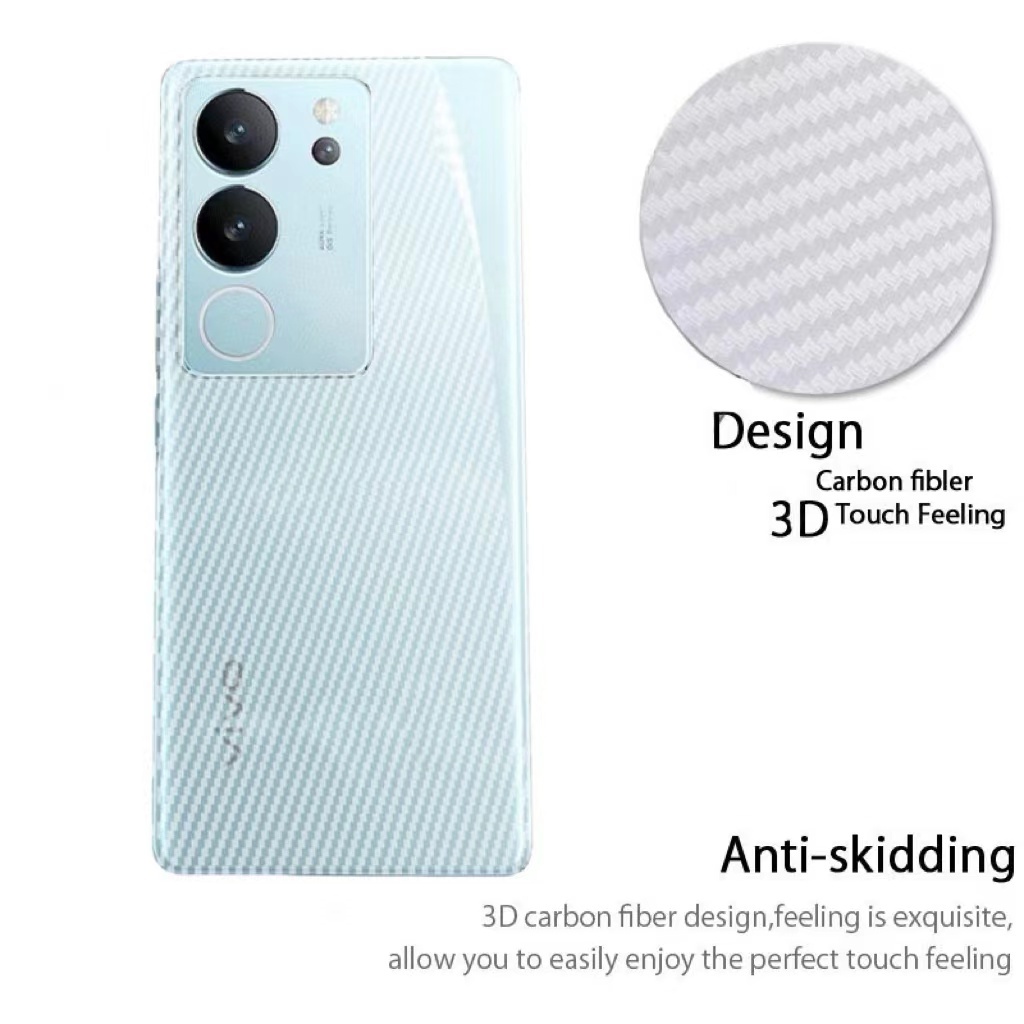 VIVO V27E/V27/V27 PRO/V29 5G Back Carbon Fiber Sticker Protector Film ...