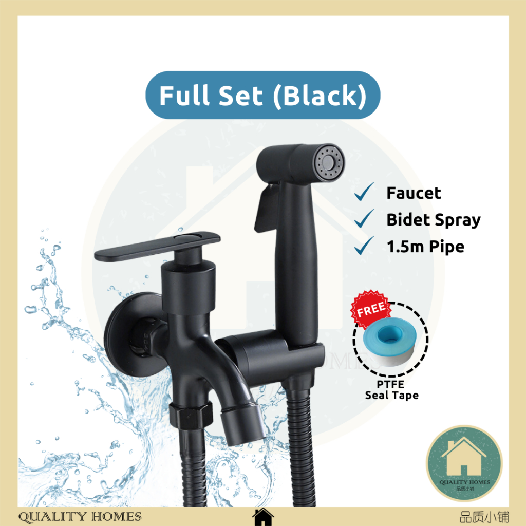 Quality Homes 304 Stainless Steel Two Way Bidet Spray Set with Bidet ...