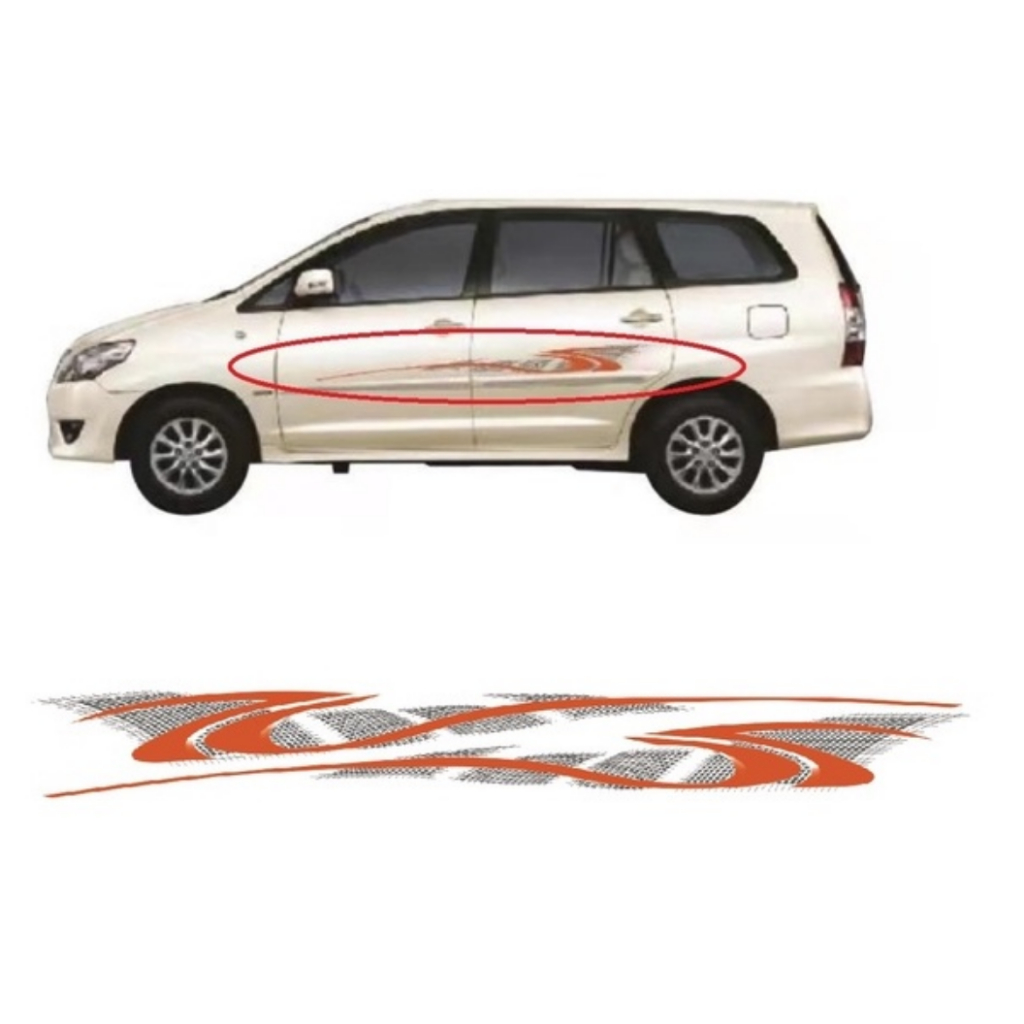 Toyota Innova Body Sticker Original Design Car Side Body Sticker Blue ...