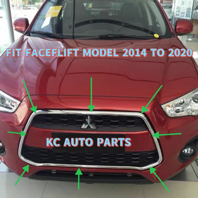 Mitsubishi ASX Facelift 2010 - 2020 Front Bumper Grille Moulding Chrome ...