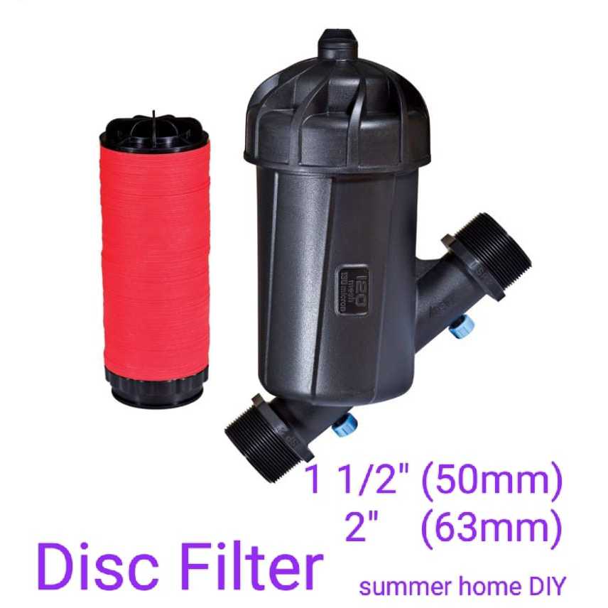Disc Water Filter- 1 1/2" (50mm)/ 2" (63mm)(Y type) 120 Mesh 130 Micron ...