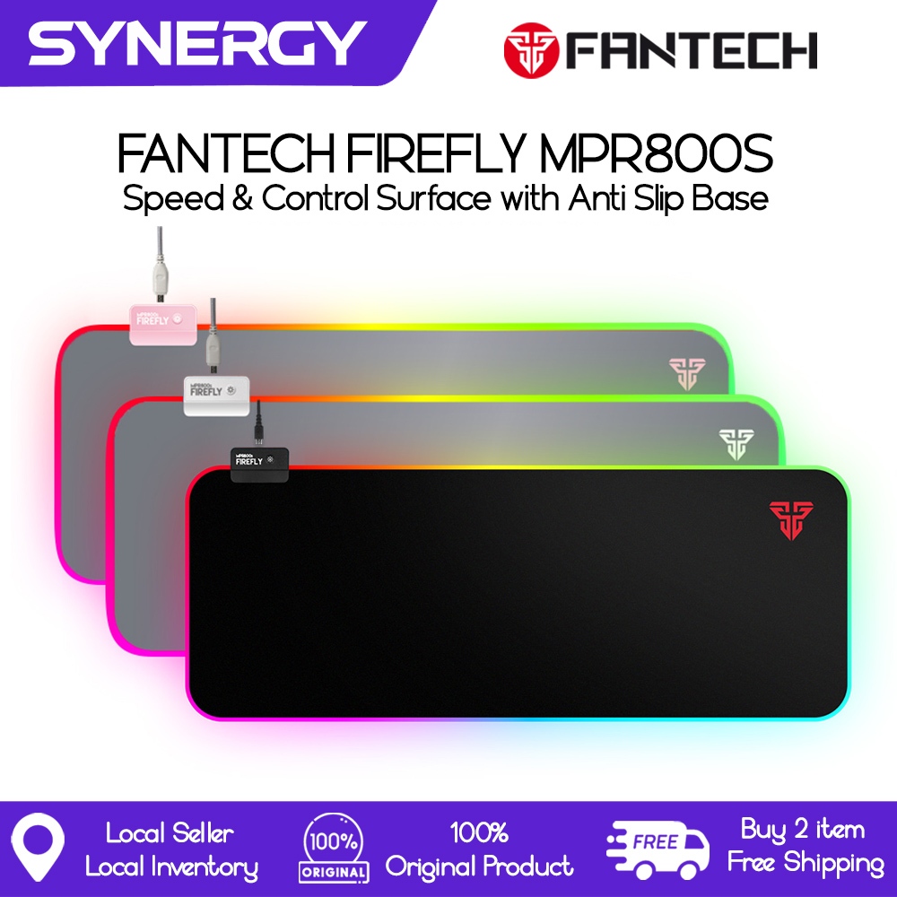 Fantech Gaming Mousepad Firefly MPR800s with RGB Lightning, Anti Slip ...