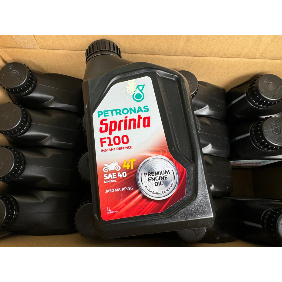 PETRONAS SPRINTA 4T F100 SAE40 ENGINE OIL [1L] 100% GENUINE ORI MINYAK ENJIN MINYAK HITAM ...