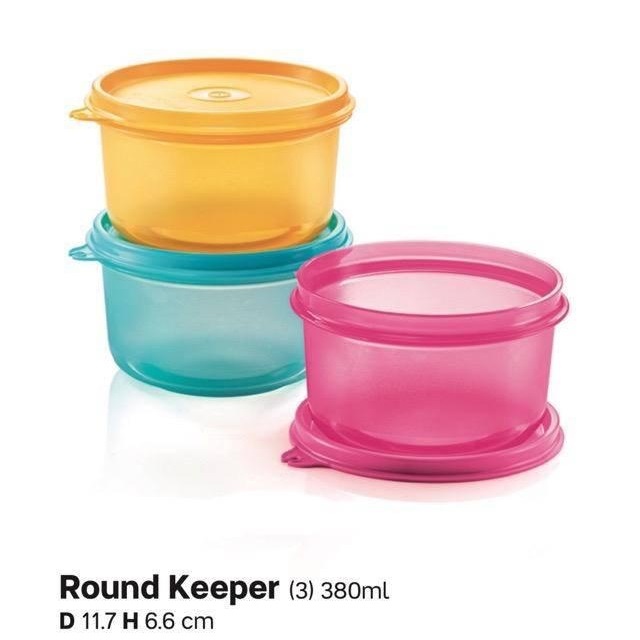 Tupperware Round Keeper 380mL (Full Set 3 pcs) | Shopee Malaysia