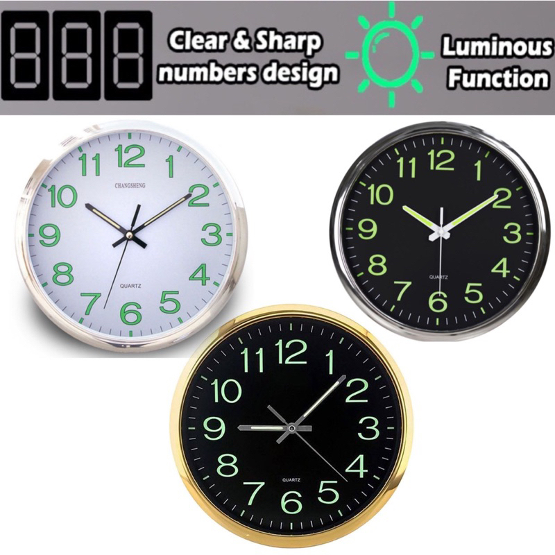 30cm Modern Silent Jam Dinding Wall Clock Digital Quiet Home Office ...
