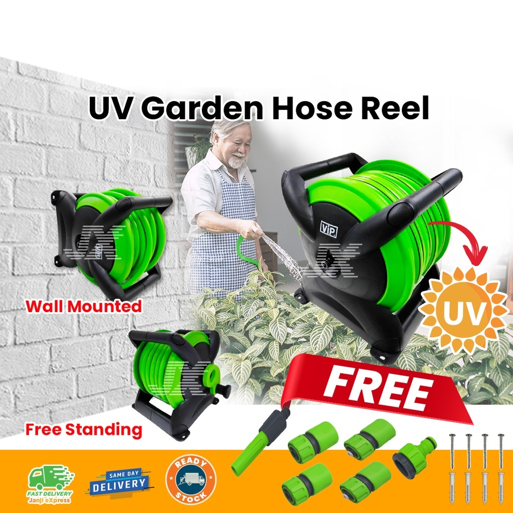 STACKABLE HOSE REEL SET 15M Garden Connector Hose Tap Connection ...