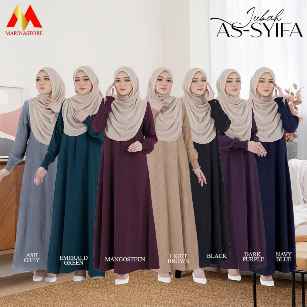 MST JUBAH MUSLIMAH IRONLESS AS-SYIFAA | Shopee Malaysia