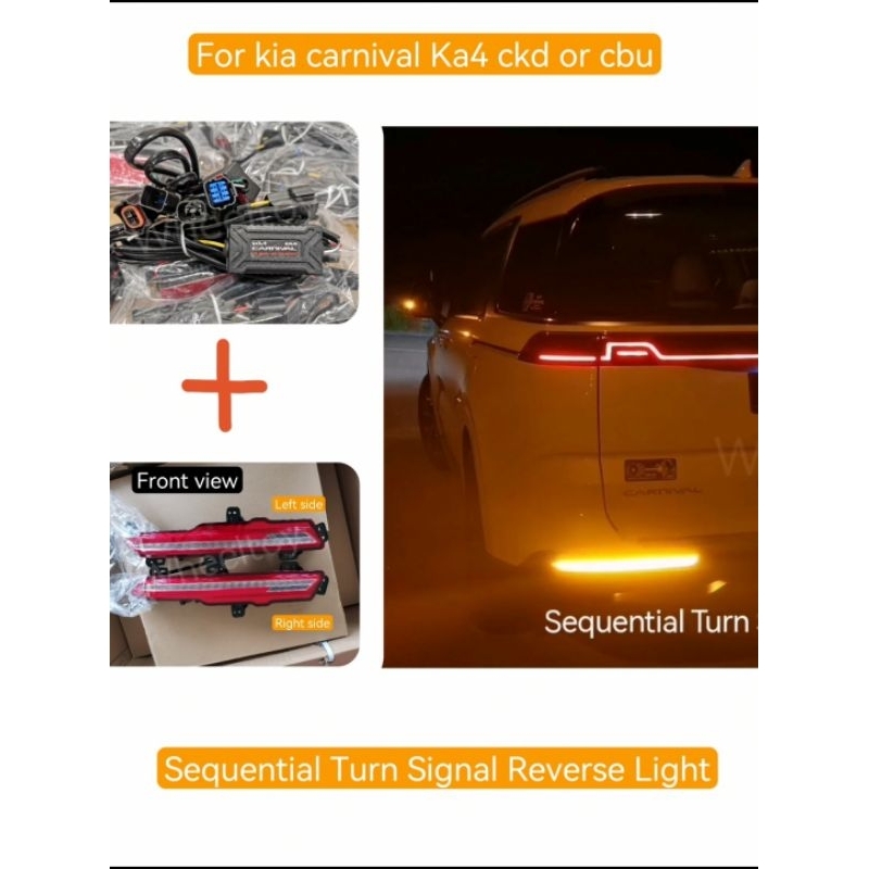 Kia carnival KA4 CBU / CKD-Sequential Turn Signal Reverse Light⭕plug ...